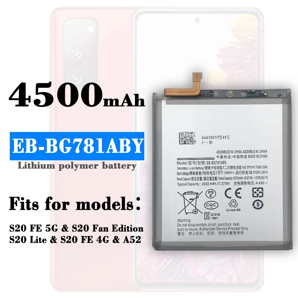A52 EB-BG781ABY Battery For Samsung GALAXY S20 FE 5G A52 S20 S20 FE 4G ...