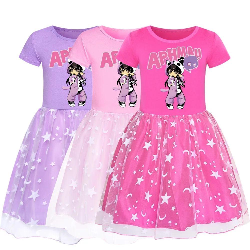 Newest-Kawaii-Aphmau-Clothes-Kids-Short-Sleeve-Casual-Dresses-for-Girls ...