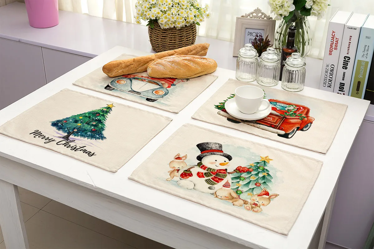 Manteles-individuales-para-mesa-de-Navidad-decoraci-n-de-ambiente ...