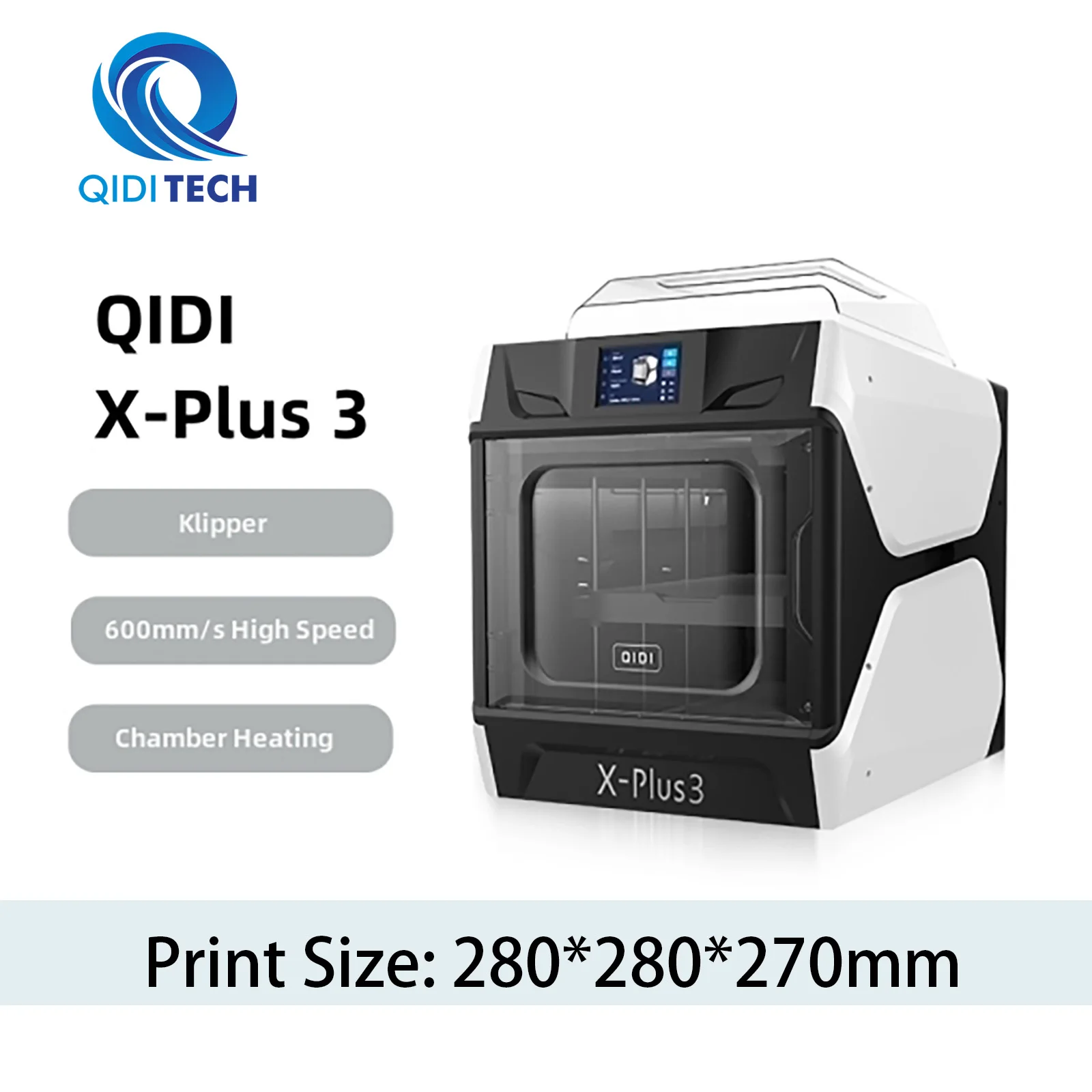 Qidi-Tech-X-Plus-3-3D-Printer-600mm-s-High-Speed-All-metal-Frame-CoreXY ...