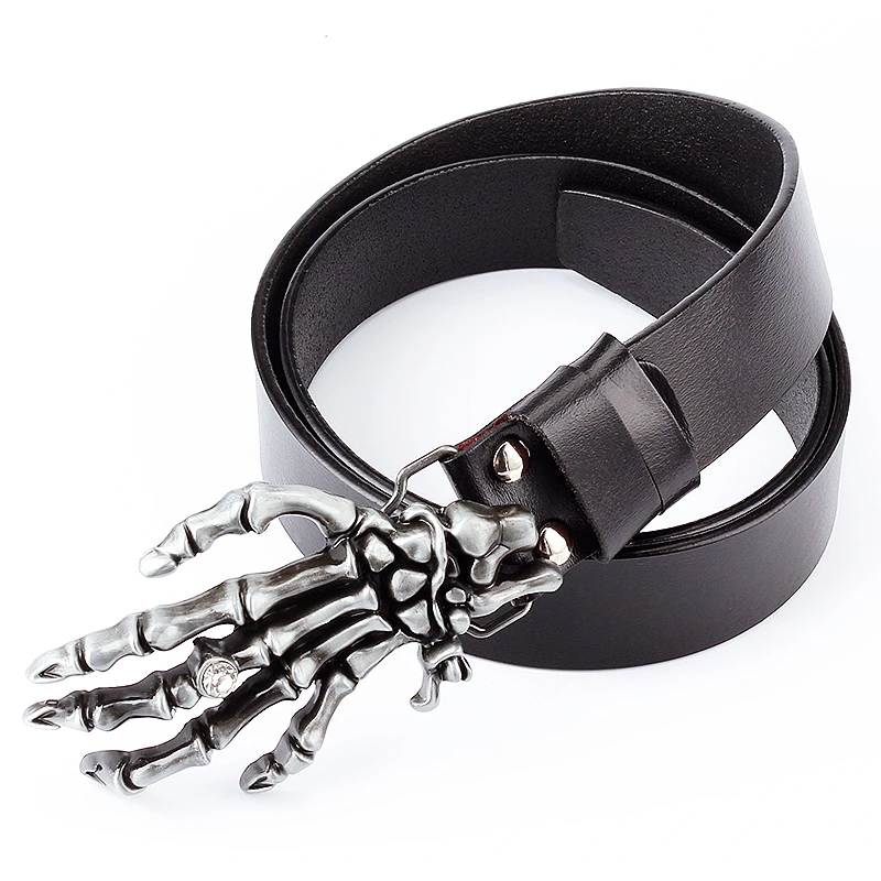 Cool-Men-s-Belt-Bone-of-Hand-Skeleton-Cowskin-Leather-Devil-Hands-Skull ...