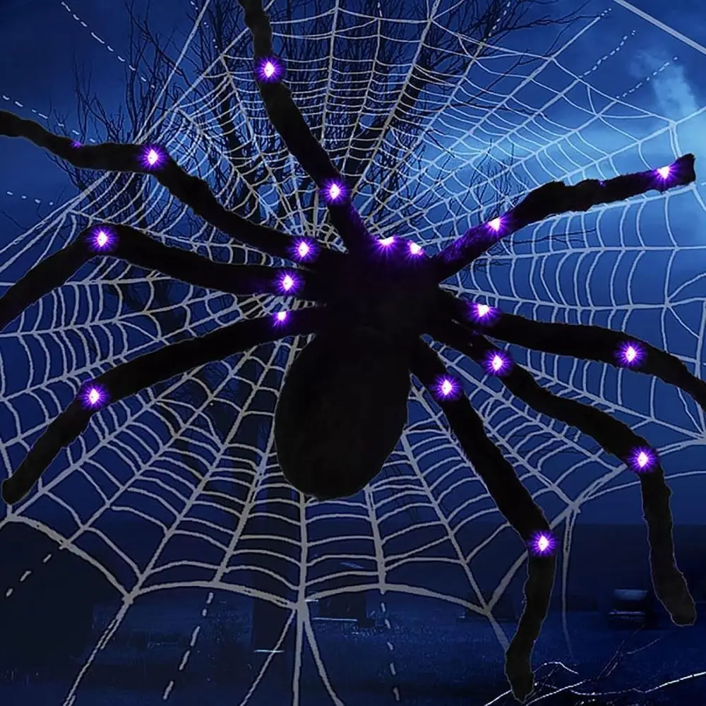 125CM-Halloween-Glow-Spider-Giant-Simulation-Electric-Spider-Party ...
