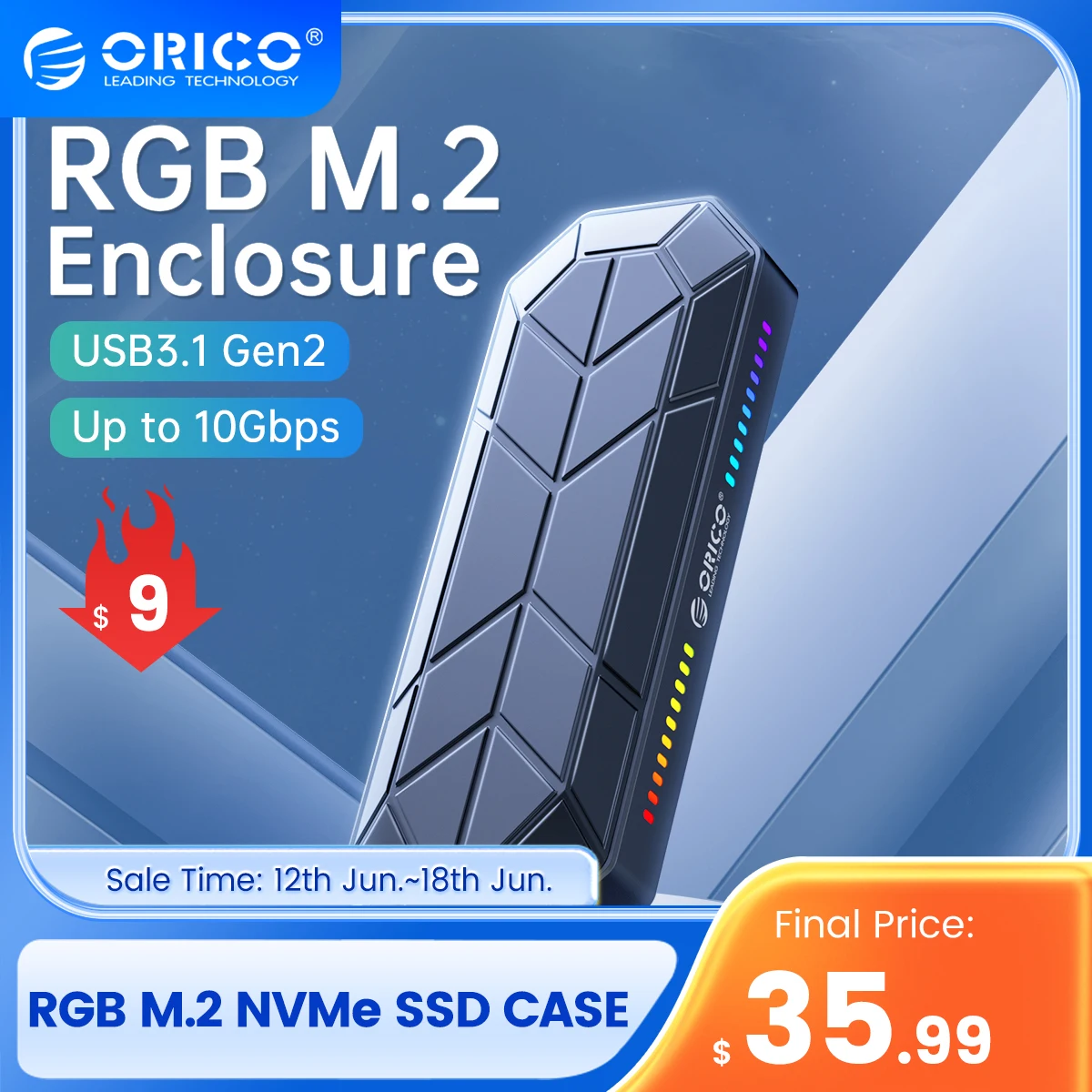 Orico M.2 Nvme Pcie Ssd Usb 3.1 Enclosure | Orico Nvme M2 Ssd Enclosure ...