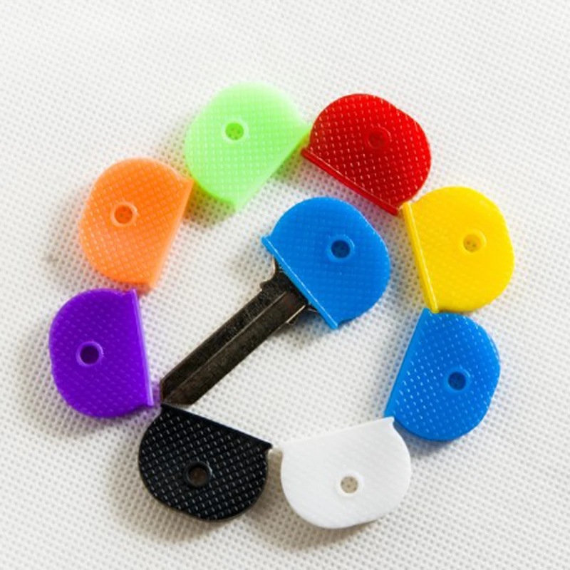 50-Pcs-Colorful-Key-Cover-Silicone-Keychain-Keyring-Key-Chain-Keyfob ...