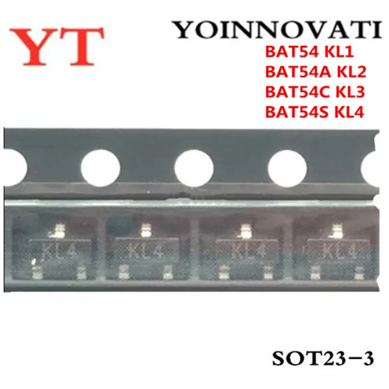 100PCS-1000PCS-BAT54-BAT54S-BAT54A-BAT54C-KL1-KL2-KL3-KL4-SOT23-IC-best ...