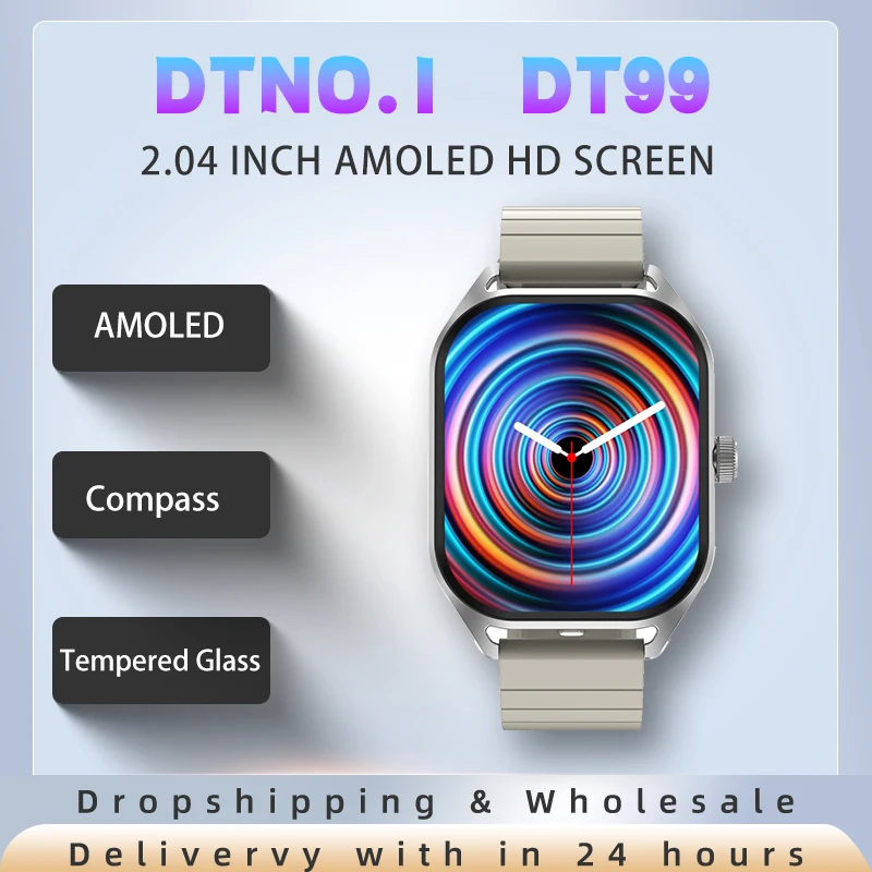 DT99-AMOLED-tela-Smartwatch-rel-gio-inteligente-masculino-sangue-oxig-nio-IP68-imperme-vel-BT ...