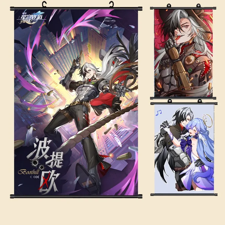 Game-Honkai-Star-Rail-Boothill-Robin-Painting-Fabric-Wall-Scroll-poster ...