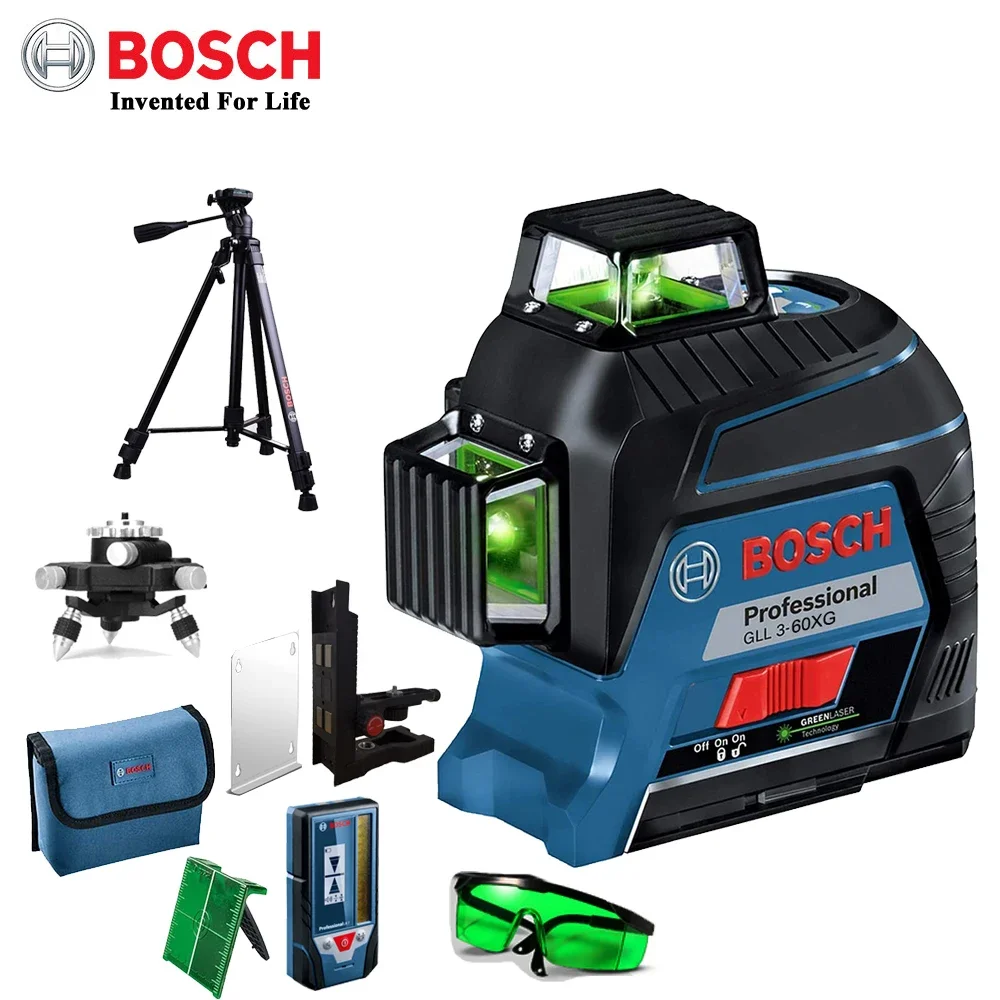 Bosch-Green-Laser-Level-12-Lines-360-Laser-Level-GLL3-60XG-Projection ...