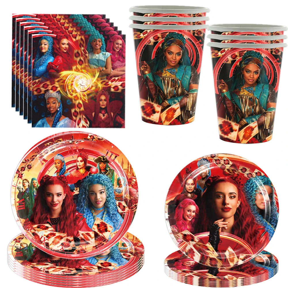Descendants The Rise of Red Themed Birthday Party Decoration Cake ...