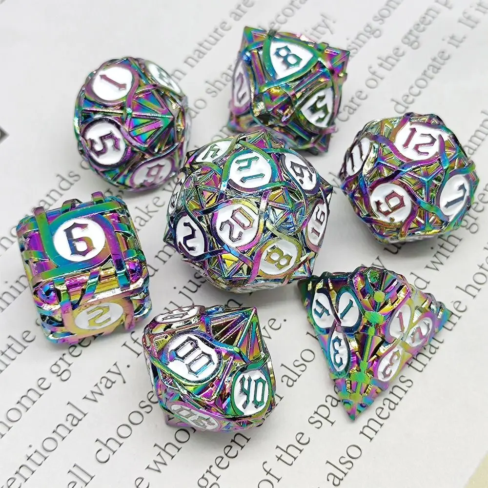Metal-Polyhedral-Dices-Set-7Pcs-Polyhedral-Dice-Set-Table-Games ...