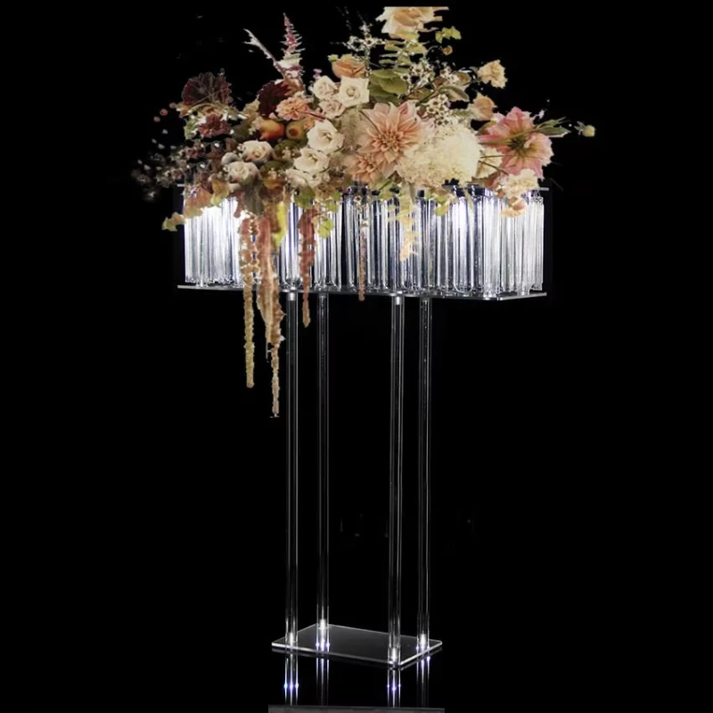 2-8pcs Acrylic Pendant Flower Stands Wedding Stage Favors Decoration ...