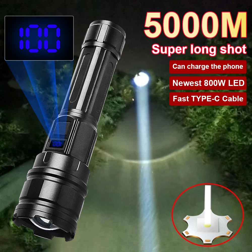Lighting-5000M-Ultra-Powerful-Flashlight-880000LM-USB-Rechargeable ...