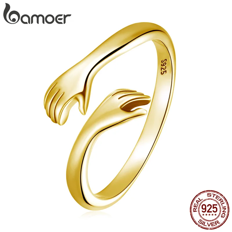 Bamoer-925-Sterling-Silver-Embrace-Ring-Hug-Warmth-and-Love-Women-18-K ...