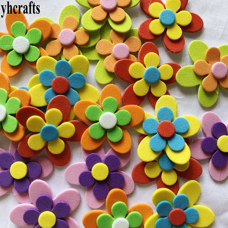1bag-New-3D-flower-foam-stickers-Kindergarten-Kids-room-Class ...