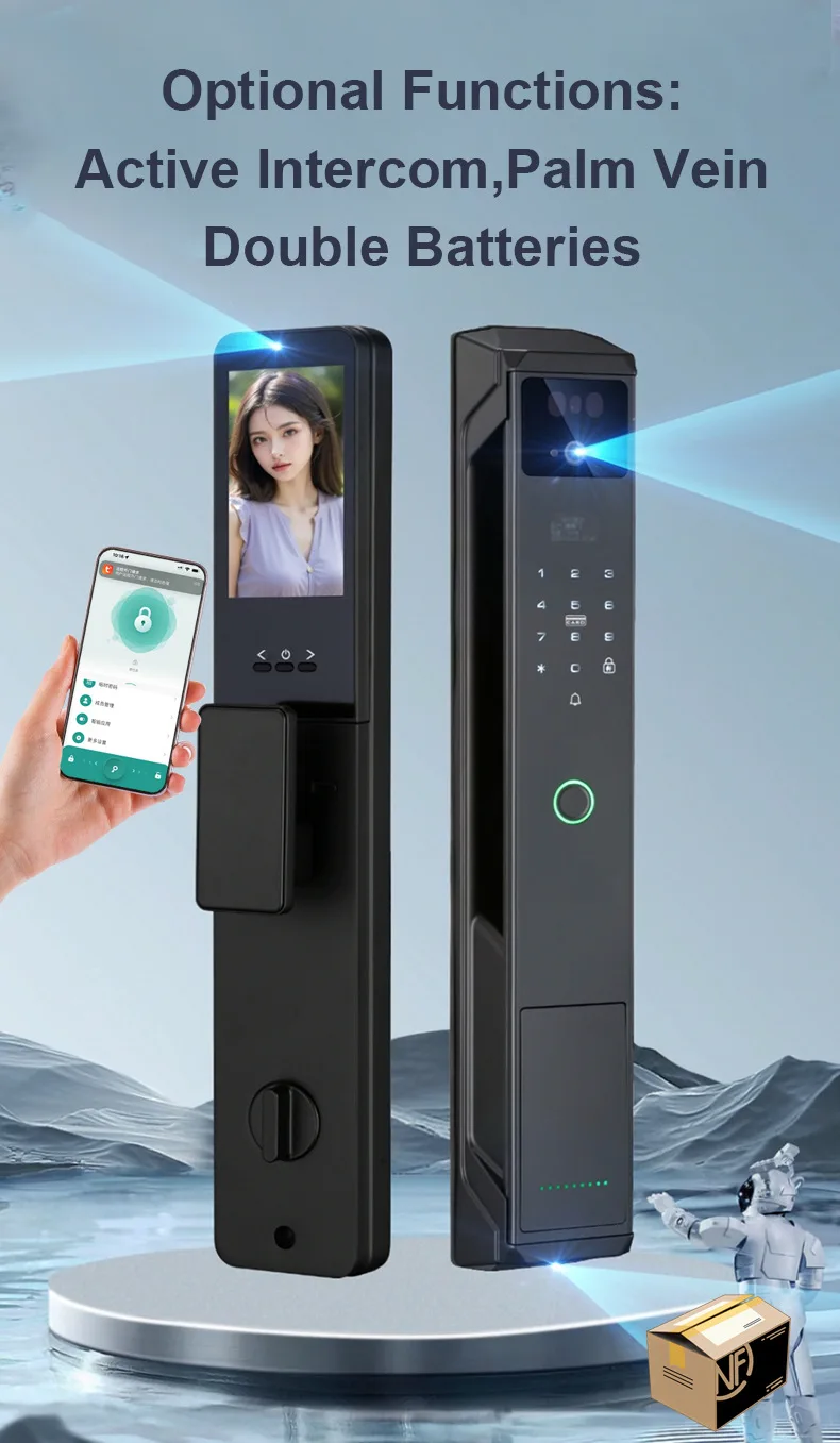 3D Facial Recognition Cat Eye Remote Smart Security Camera with Real ...