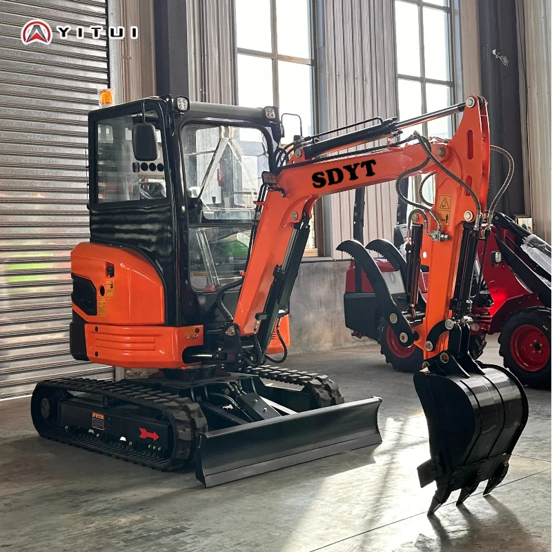 Mini-excavatrice de 2,0 tonnes, mini-pelleuse 360 ° Bras d'assistance ...
