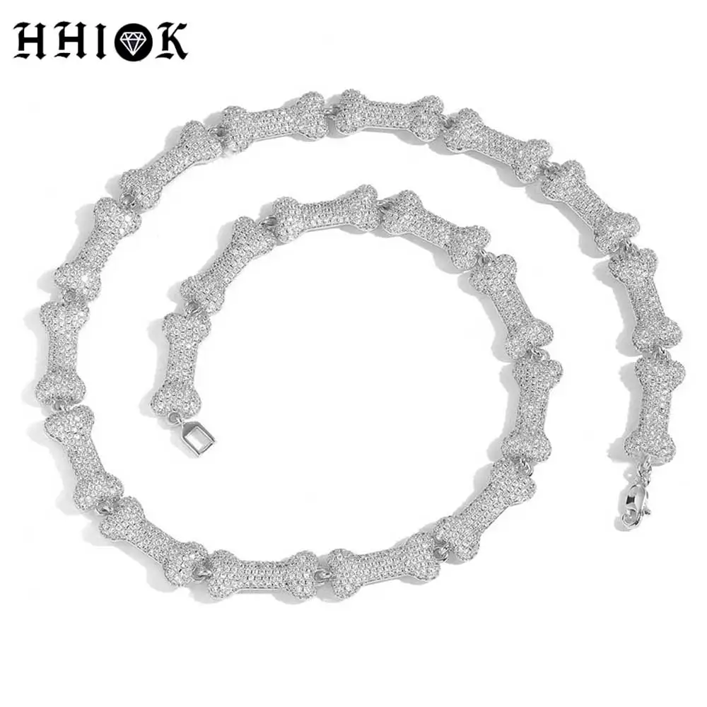 Iced-Out-Bone-Choker-Necklace-for-Women-Men-Gothic-Hip-Hop-CZ-Link ...