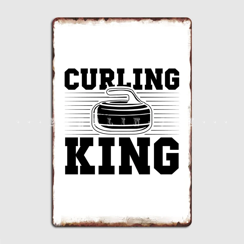 Curling-King-Curl-Curler-Metal-Sign-Wall-Plaque-Cinema-Kitchen-Home ...