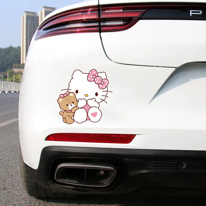 Kawaii-Sanrio-Car-Accessories-Hello-Kittys-Anime-Ins-Cute-Car-Stickers ...