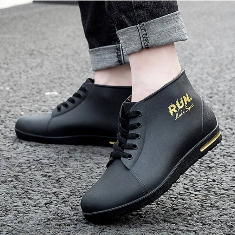 Men Rain Boots Waterproof Shoes Fishing Husband Galoshes Man Work ...
