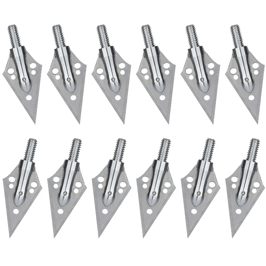 12-Pcs-Box-6-2mm-304-Stainless-Steels-Replaceable-Broadhead-Sharp-Arrow ...