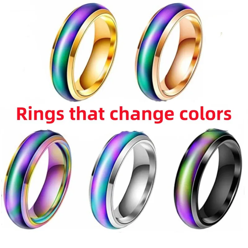 Anillos-Mujer-6mm-Smart-Jewelry-Stainless-Ring-Changing-Color-Mood ...
