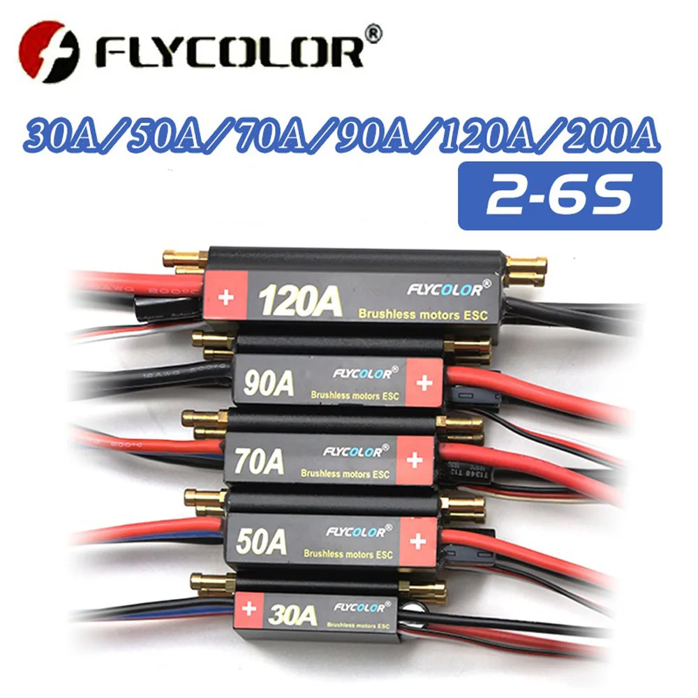 FlyColor-30A-50A-70A-90A-120A-2-6S-Lipo-Water-cooling-ESC-with-BEC-Boat ...