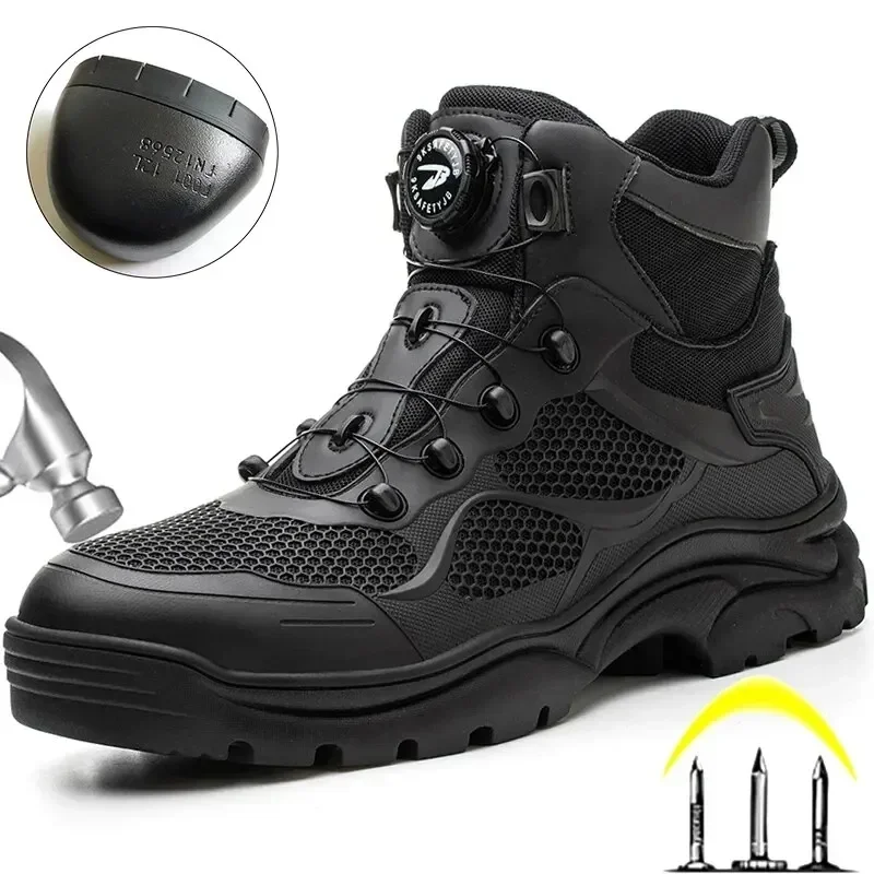 Rotating-Button-Safety-Shoes-Men-Work-Sneakers-Indestructible-Shoes ...