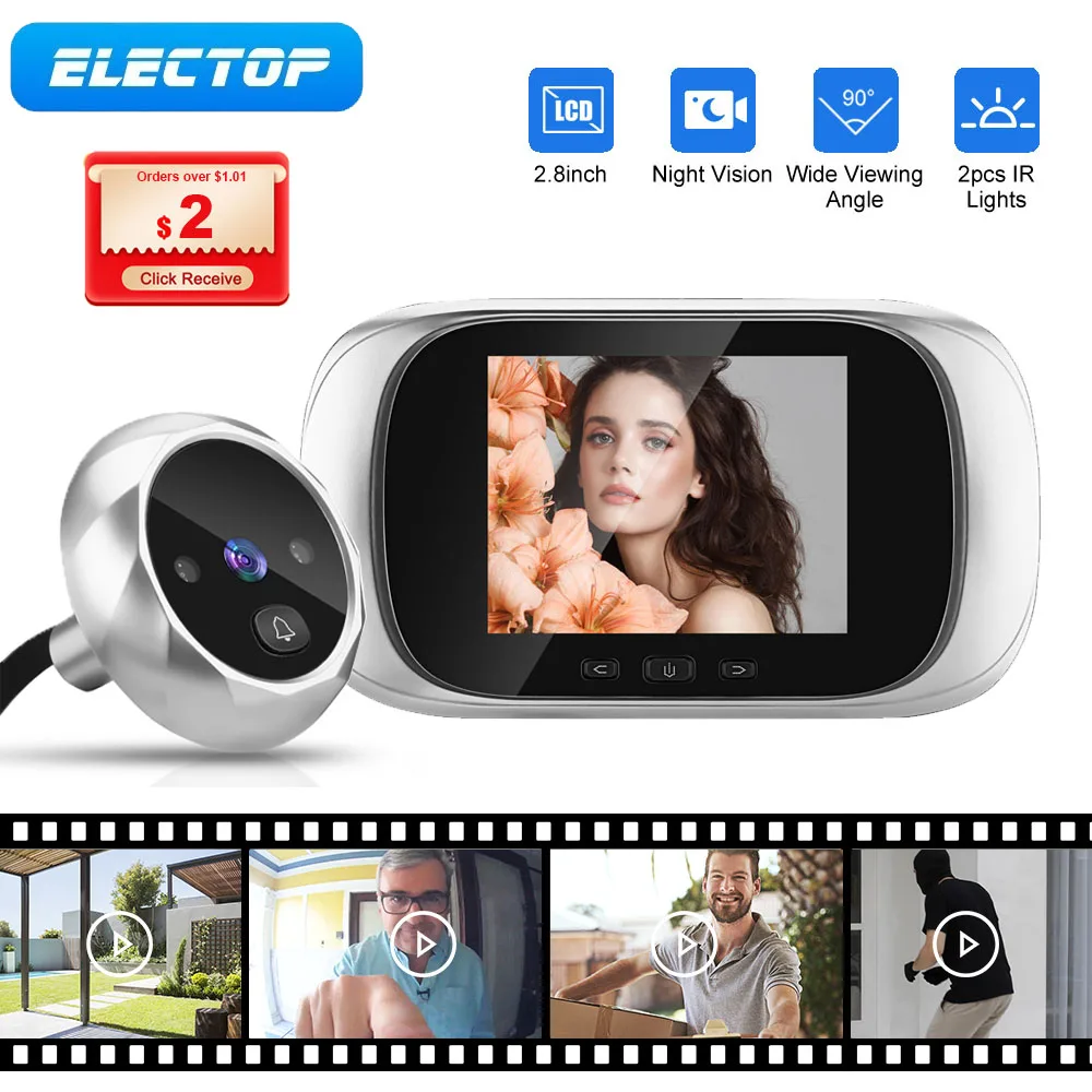 ELECTOP-2-8-Inch-Video-Doorbell-Smart-Home-Eye-Peephole-Camera-LCD ...