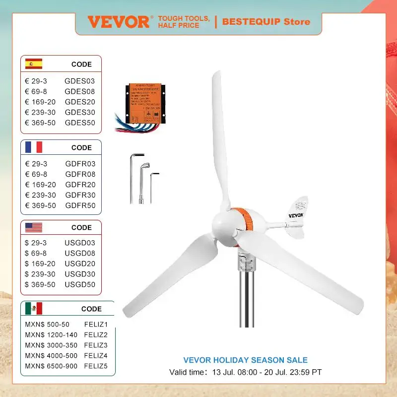 VEVOR-Wind-Turbine-Generator-12V-AC-300W-500W-Wind-Power-Generator-W ...