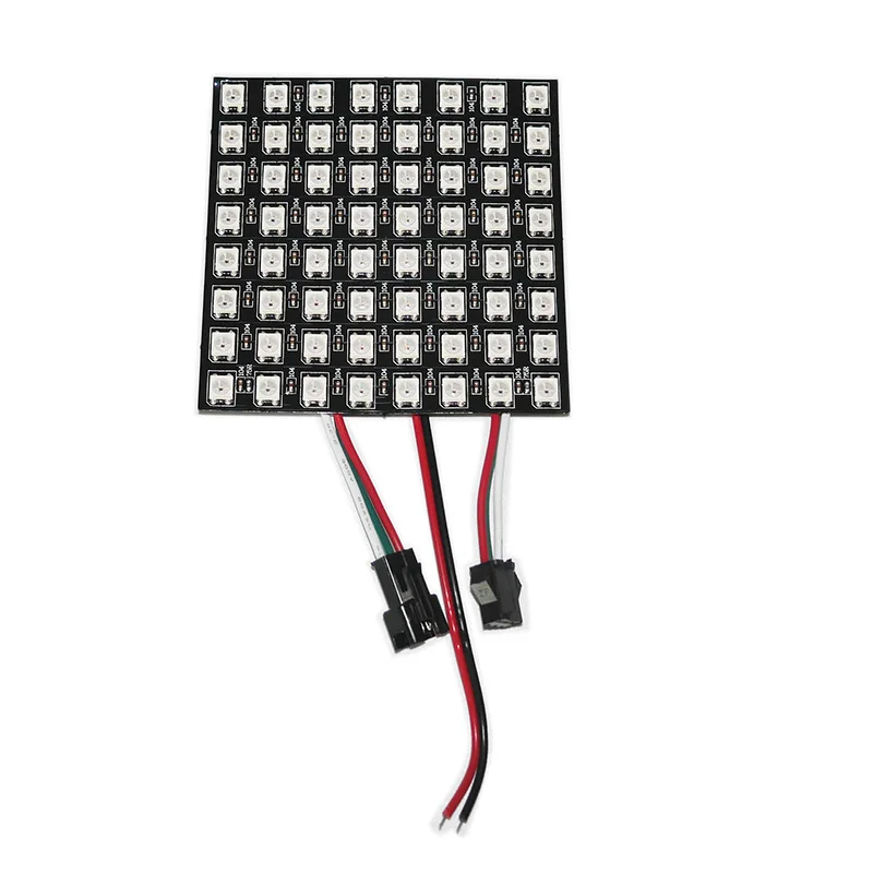 5 В WS2812B RGB Гибкий 16x16 8x32 256 светодиодов Пиксельная панель ...