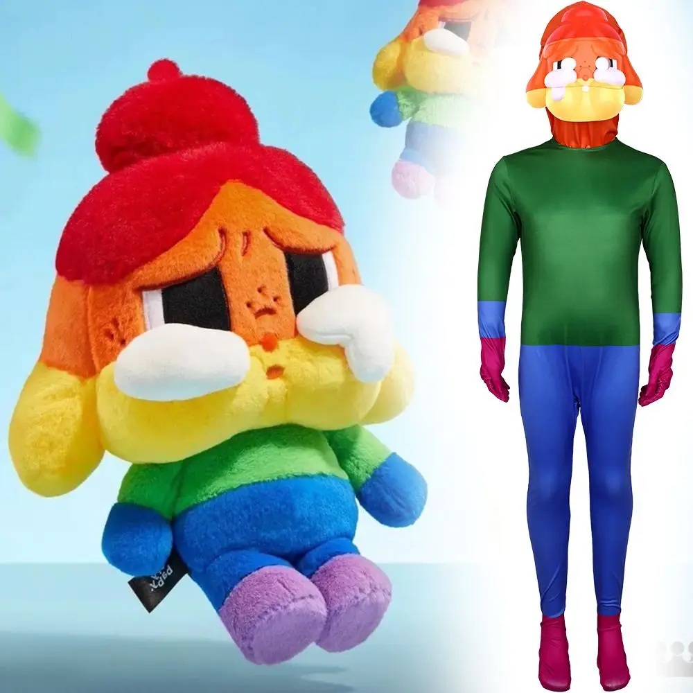 POP MART CRYBABY Crying Again Rainbow Costume Girls Boy Anime Cosplay ...