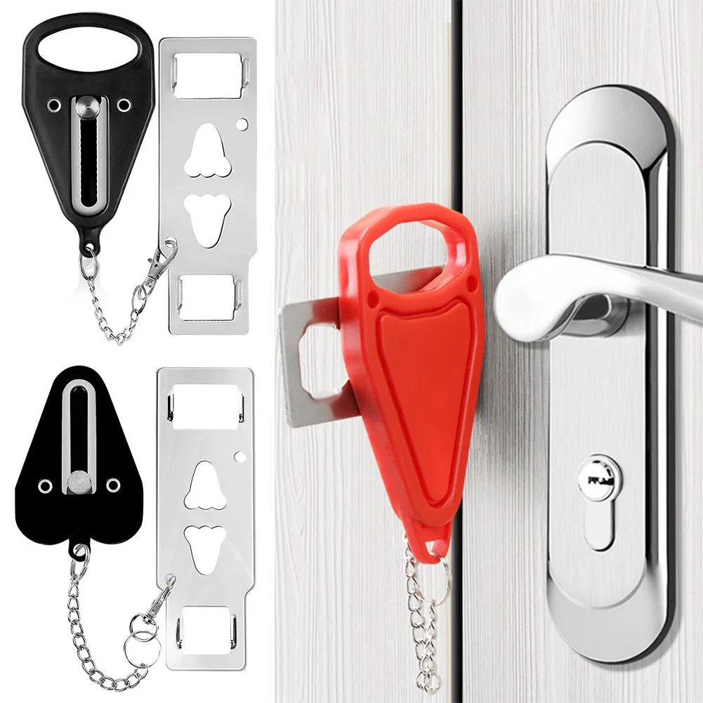 Portable-Door-Lock-Double-Hole-Security-Door-Locker-Travel-Lockdown ...