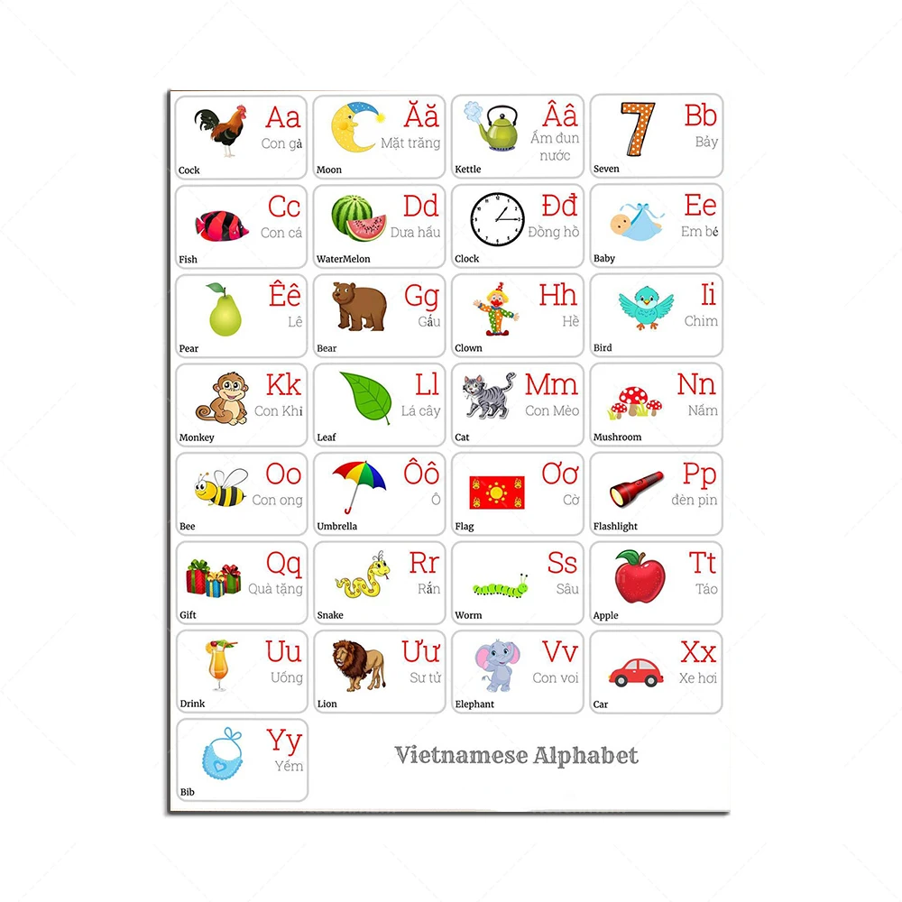 Vietnamese Alphabet Chart