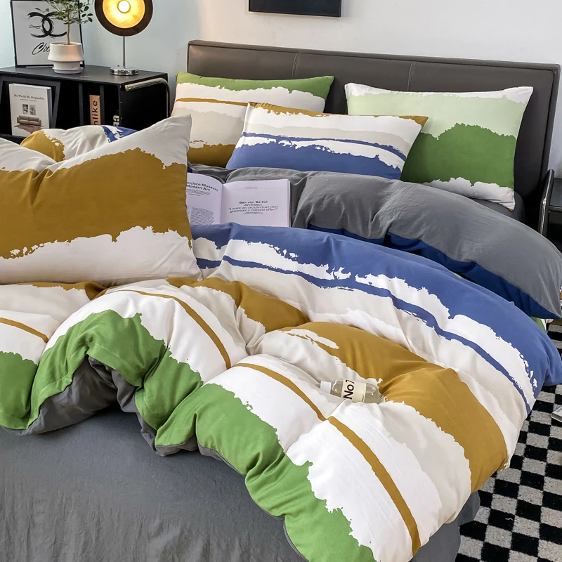 INS-Bed-Linen-Vein-Lines-Bedding-Sets-Summer-Duvet-Set-King-Bedding-Set ...