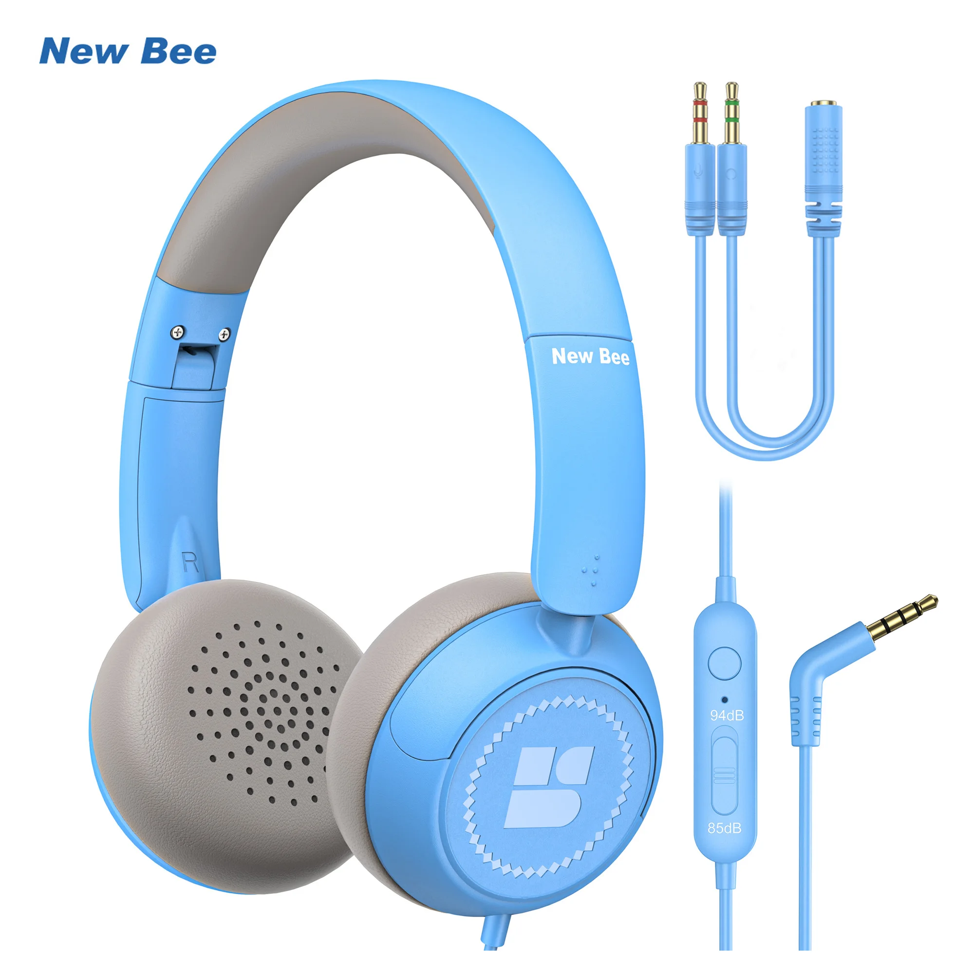 Bee-Foldable-Wired-Earphones-for-Children-Durable-Study-Headset-Safety ...