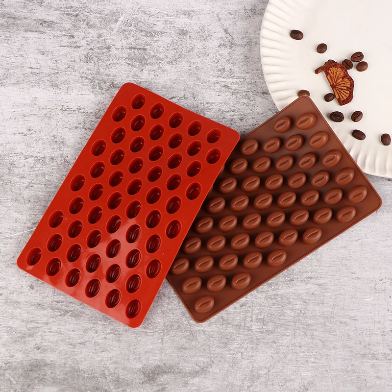 55-Cavities-Coffee-Bean-Shape-Chocolate-Sugar-Candy-Mold-Silicone-Mini ...
