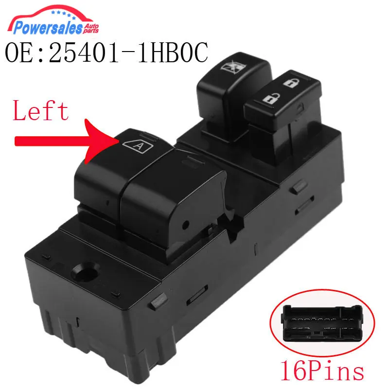 New-Electric-Power-Window-Switch-For-Nissan-Micra-2010-2018-25401-1HB0C ...