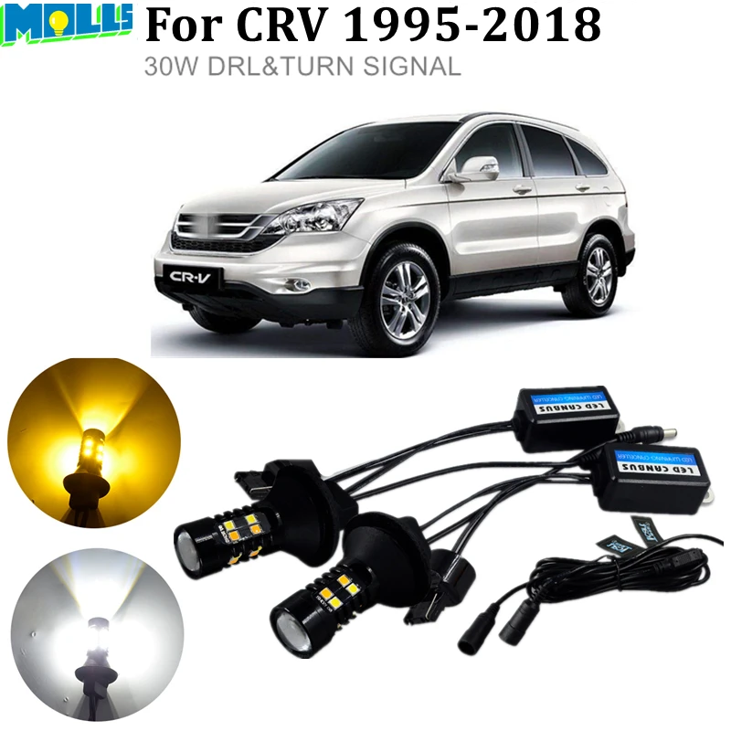Shinman Drl+turn Signal For Honda Cr-v Crv 2007-2009 Led Drl Daytime ...