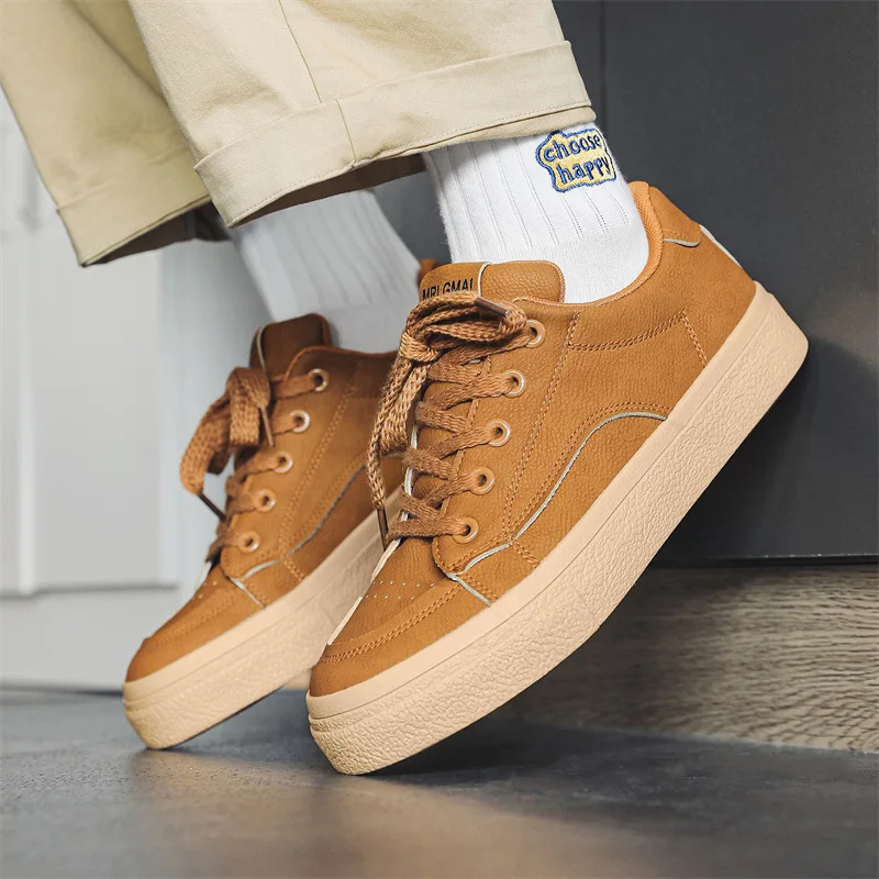 Fashion-Men-s-Shoes-2024-New-Trend-Men-Sneakers-Leather-Basic-Thick ...