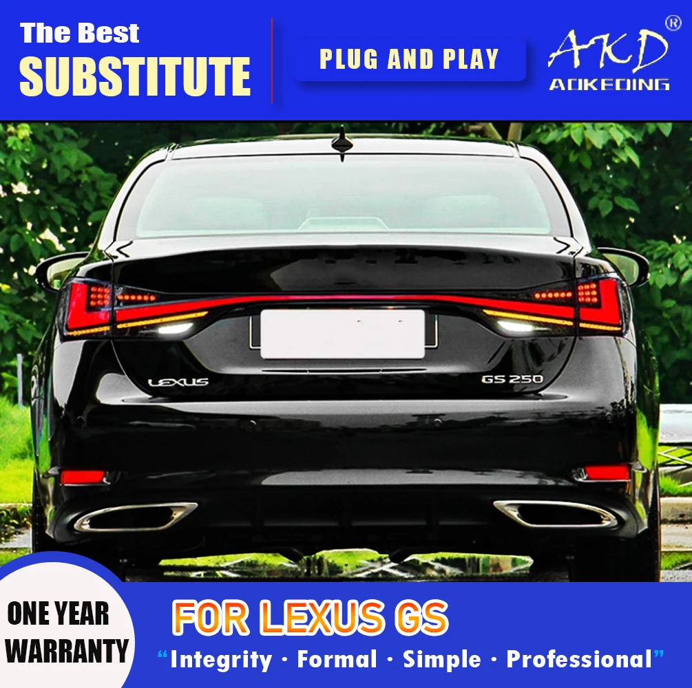 AKD Tail Lamp for Lexus GS GS250 GS350 LED Tail Light 2013-2020 GS200 ...