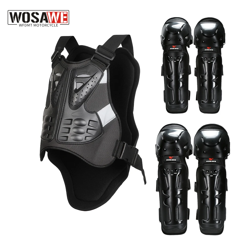 WOSAWE-Motorcycles-Protector-Knee-Pads-Elbow-Pads-Back-Support-Chest ...