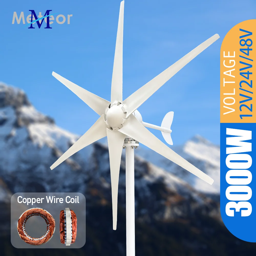 High-Efficiency-3000W-Wind-Turbine-12V-24V-48V-Free-Energy-Windmill ...