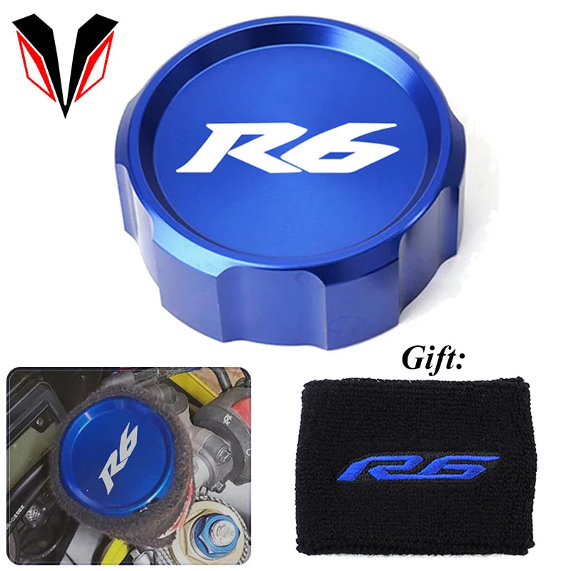 R6 Logo Motorcycle Front Fluid Oil Brake Reservoir Cap Gift Cover Socks ...