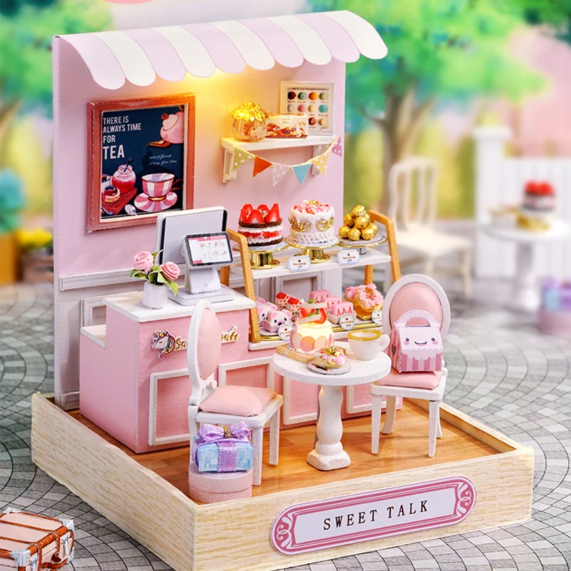 Mini-doll-house-miniature-model-building-kit-assembled-house-home-kit ...