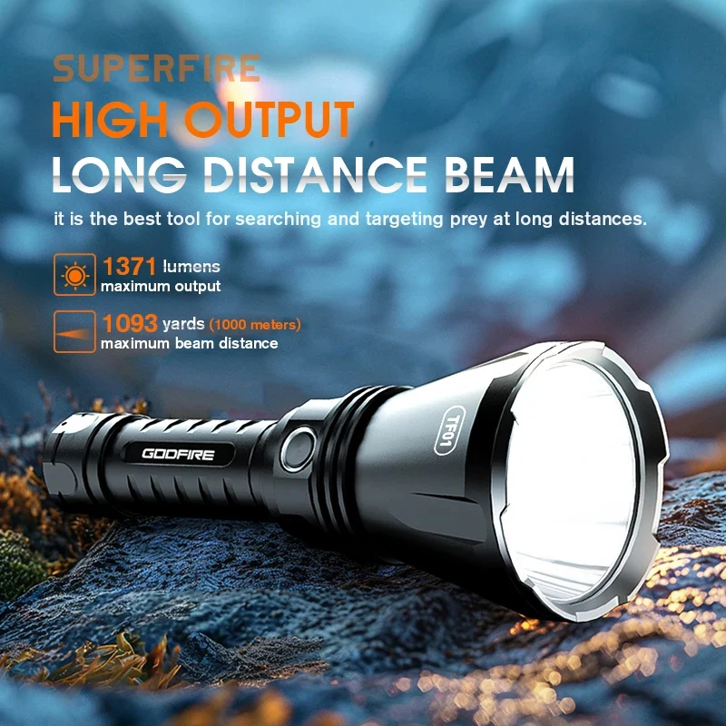 SUPERFIRE-Led-Flashlight-Super-Bright-1000-Meters-Long-Range-Torch ...