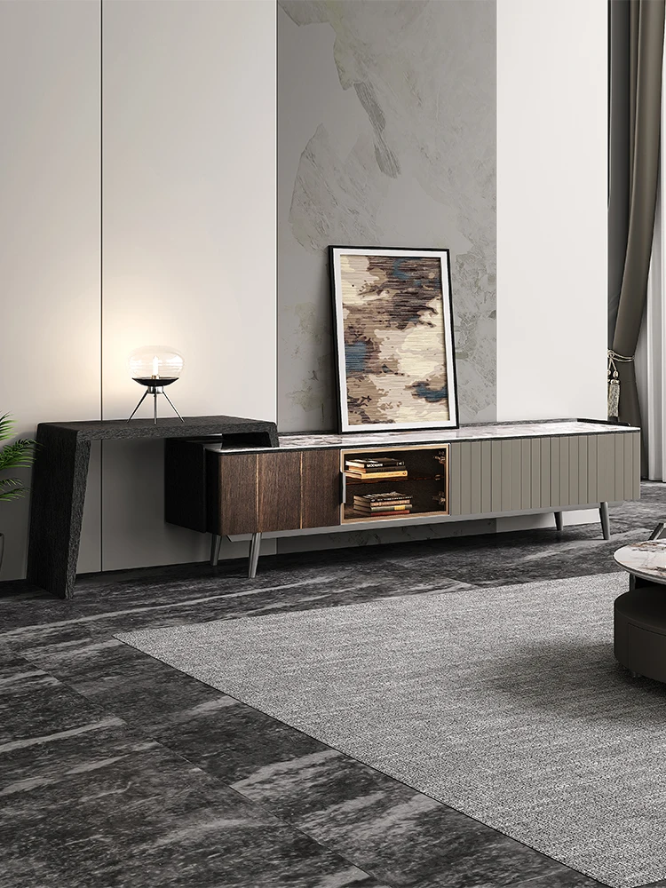 Rock-panel-TV-cabinet-tea-table-combination-of-modern-simple-Italian ...