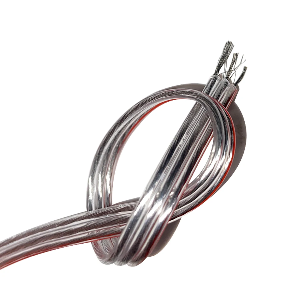 3pin transparent wire with Red edge Tinned copper 22AWG PVC insulated ...