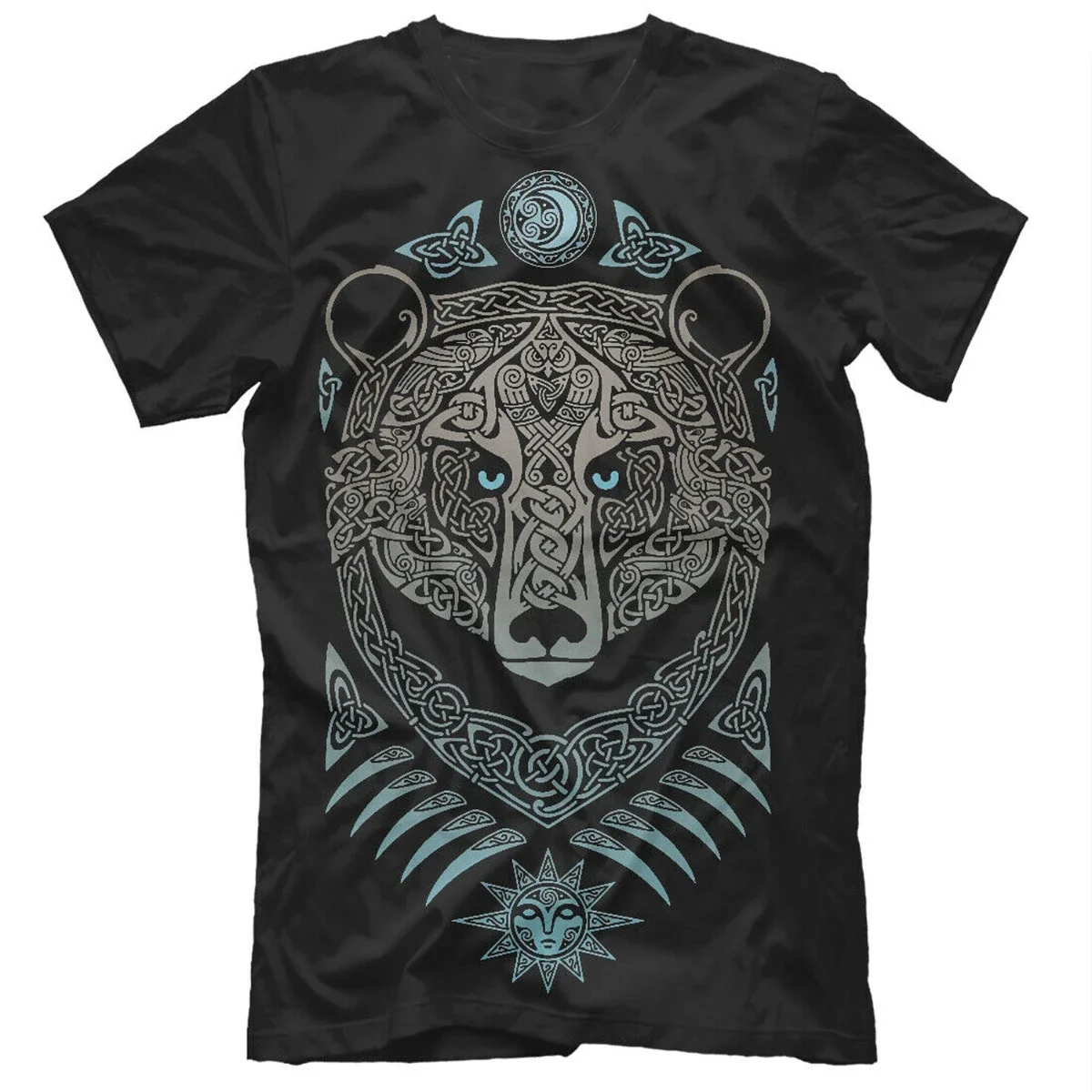 Russian Spirit Russia Slavs Bear Runes T-Shirt. Creative Short Sleeve O ...