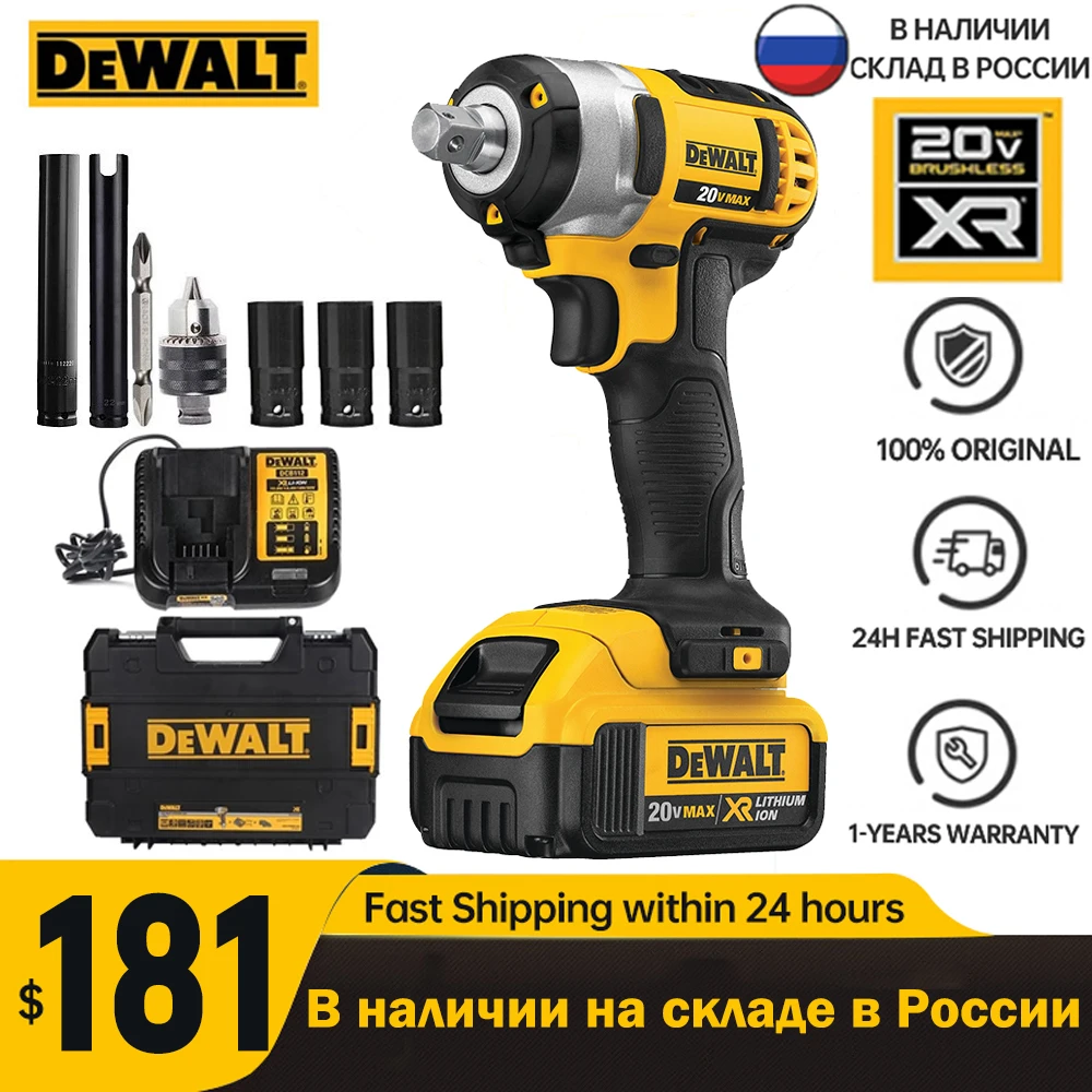 DEWALT-20V-Cordless-Impact-Wrench-Lithium-Battery-Rechargeable-Electric ...